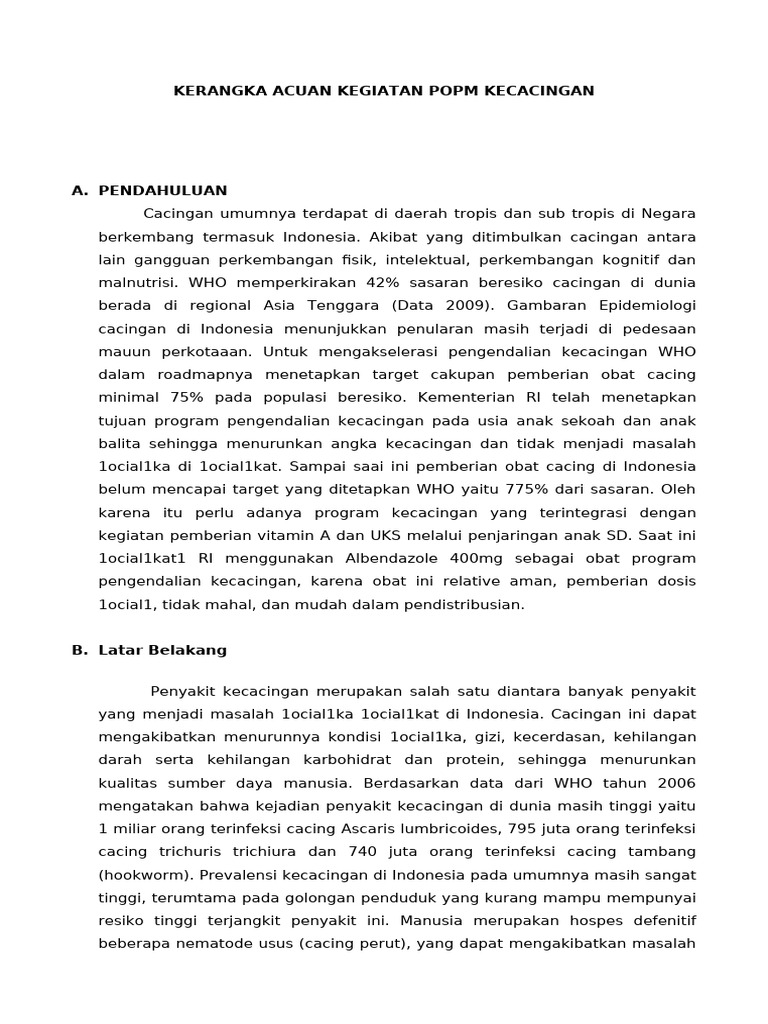 Program Pengendalian Kecacingan Anak | PDF | Pengembangan Diri