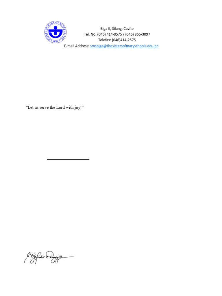 Letter For Parish SDS Romblon 1 | PDF | Career & Growth | Lifestyle