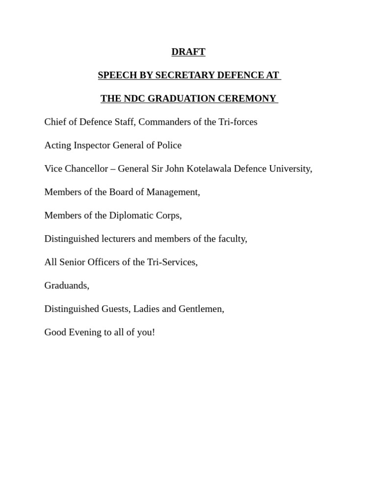 NDC Graduation Speech | PDF | Computer Security | Security