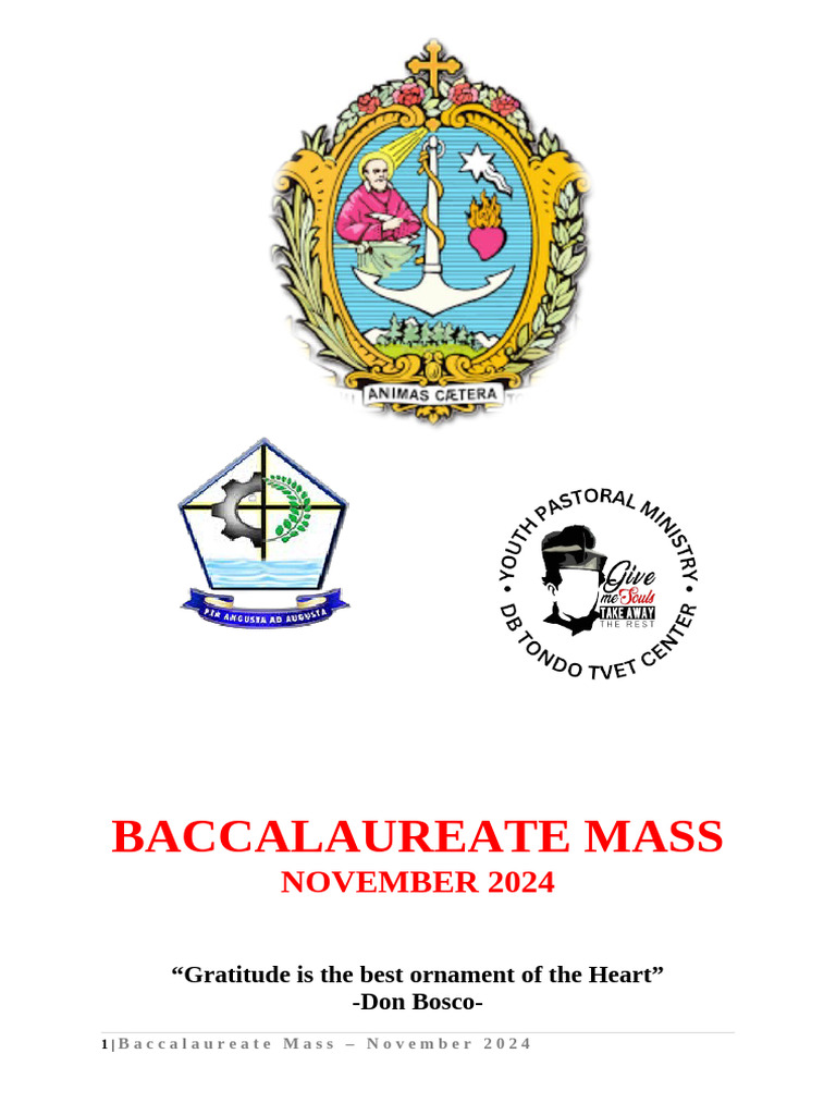Baccalaurreate Mass - n2024 - Commentators | PDF