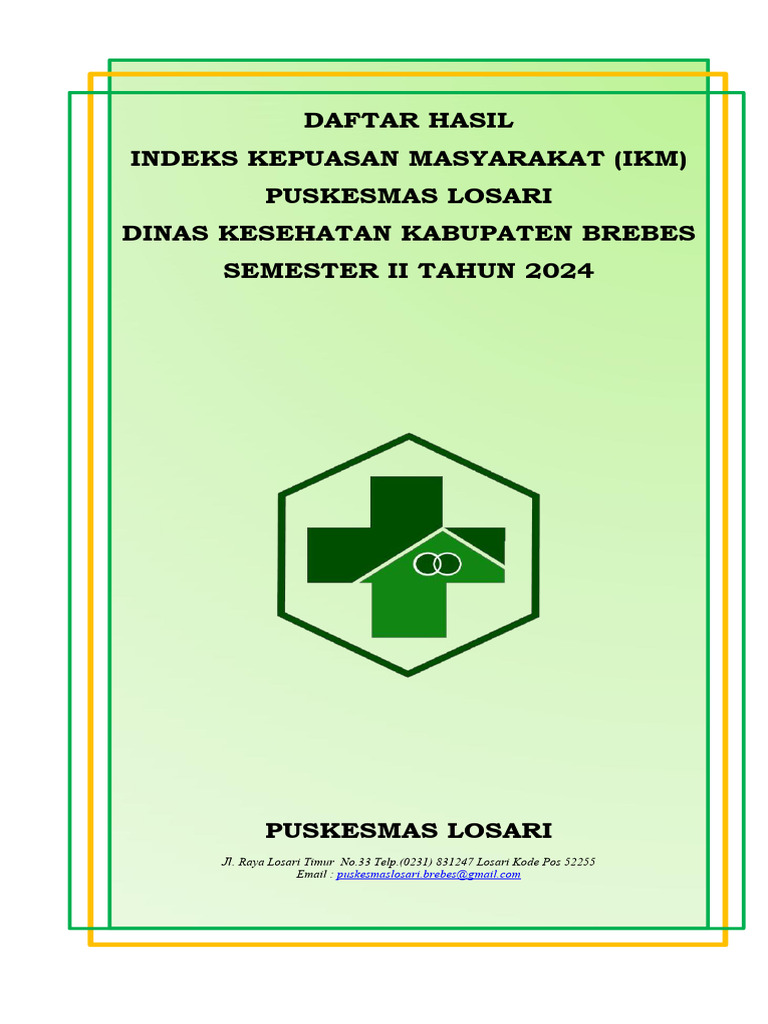 Hasil IKM Sem.2 TH 2024 Puskesmas Losari | PDF