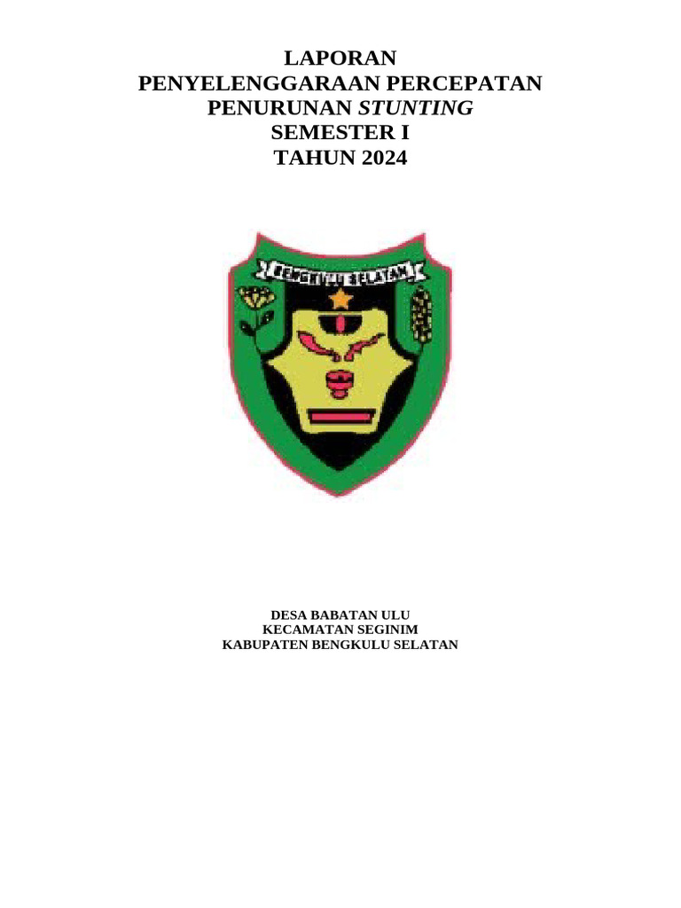 Format Laporan TPPS Desa Stunting | PDF | Pengembangan Diri | Kesehatan Holistik