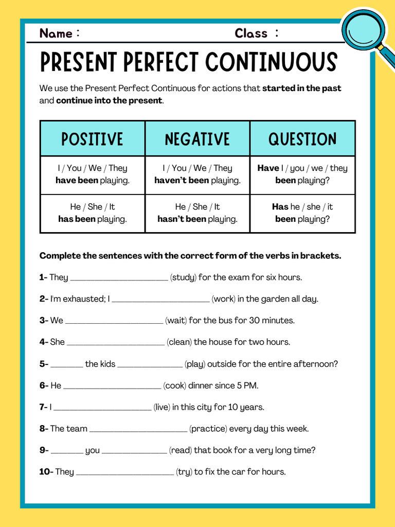 Present Perfect Tense Exercise | PDF | Perfect (Grammar) | Semantic Units