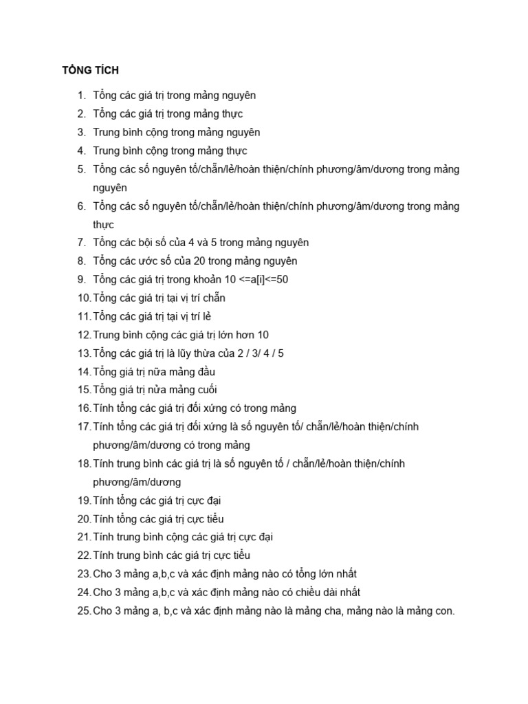 BaiTapTongHop TongTich | PDF