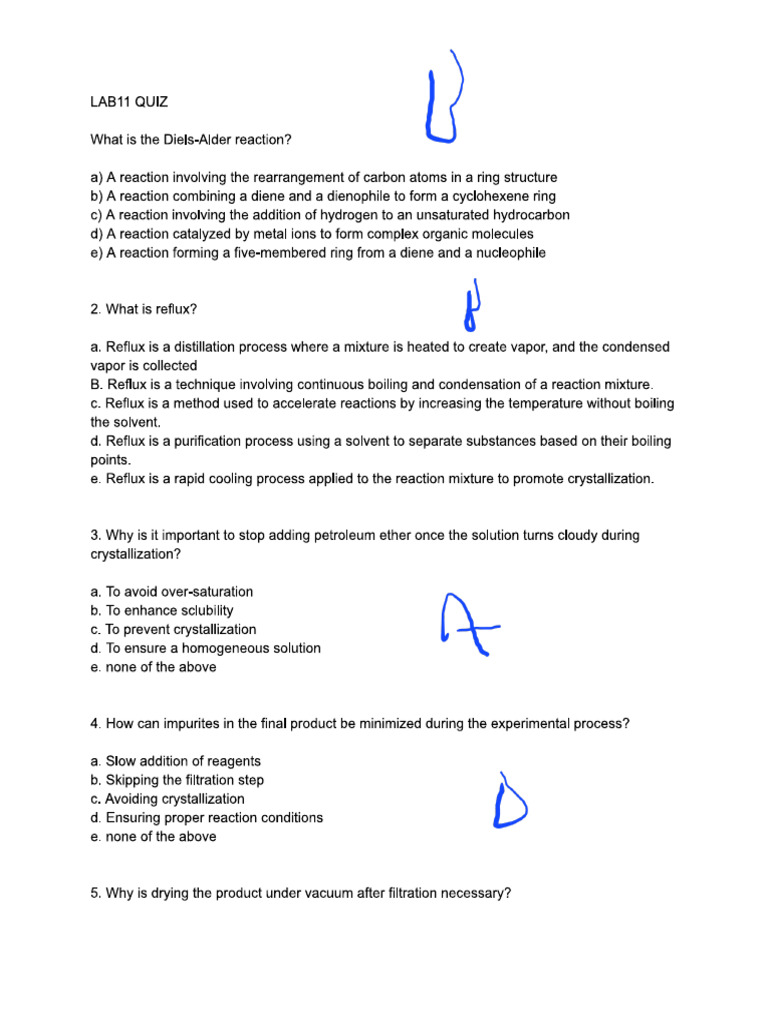 Quiz 11 Orgo Lab - 241120 - 072805 | PDF