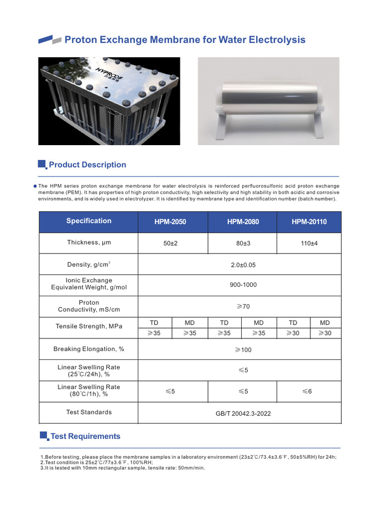 PEM For Water Electrolysis | PDF | Physical Sciences | Electricity