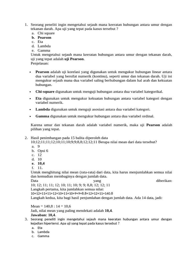 Latihan Soal Uts Dan Penjelasannya | PDF | Metode & Bahan Ajar | Pengembangan Diri