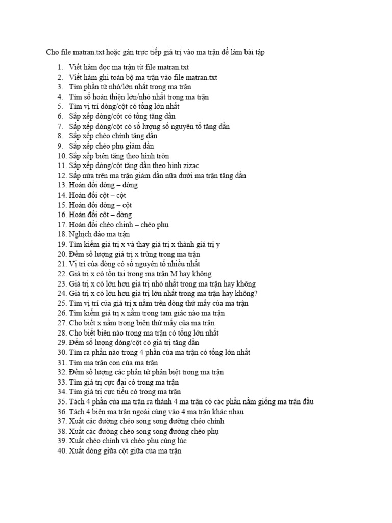 Buoi6 MaTran DocGhiFile | PDF