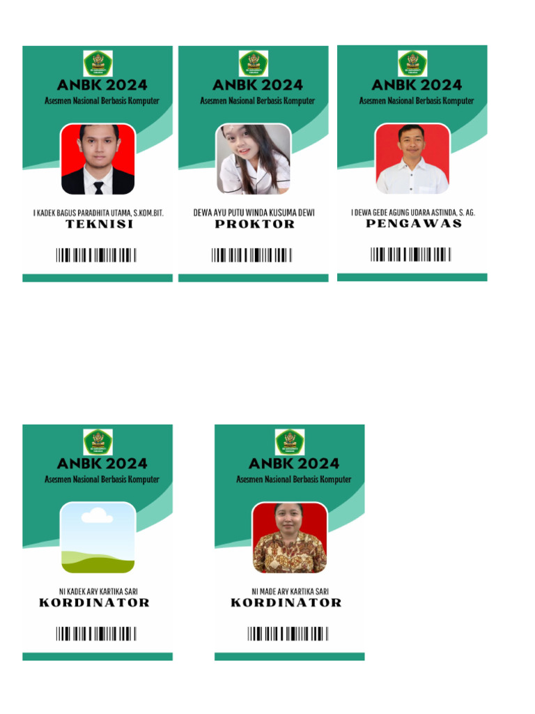 Kartu Pengawas Anbk | PDF