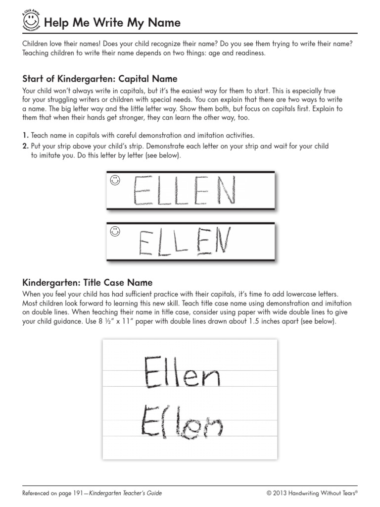 K - CA - Help Me Write My Name | PDF