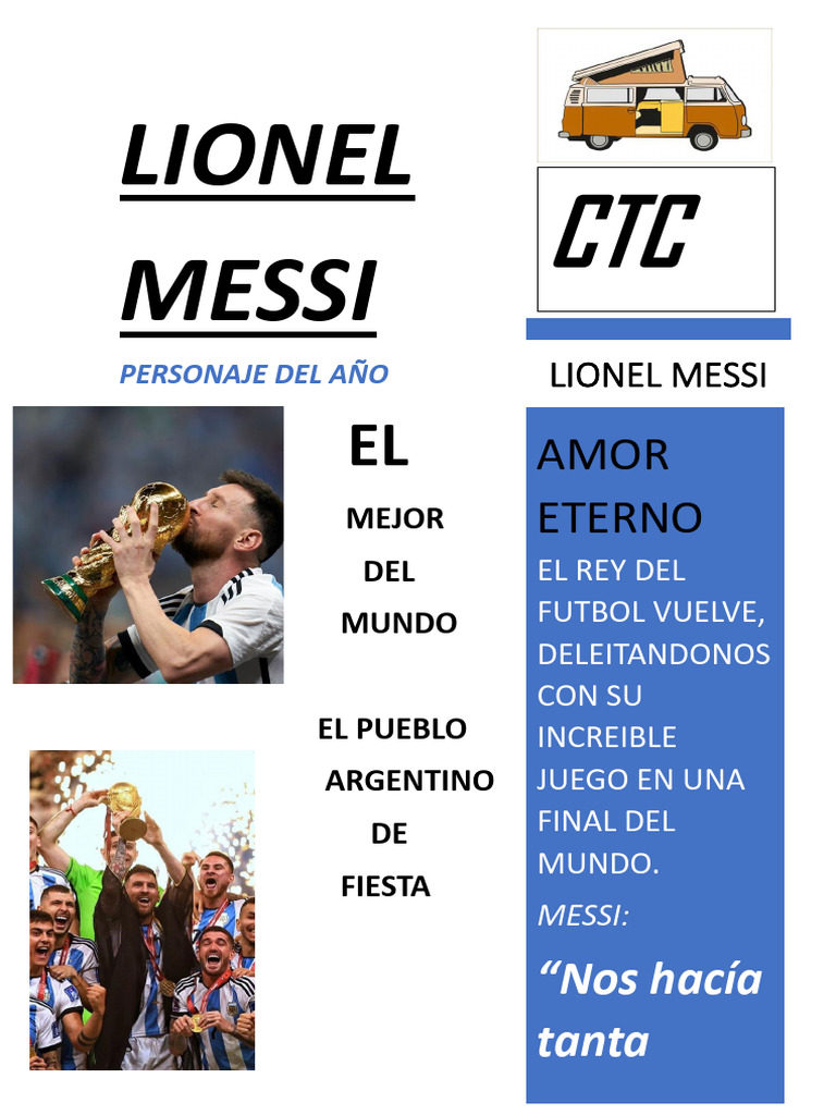 Messi: Ícono Argentino y Mundial | PDF