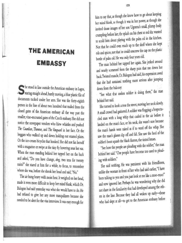 The American Embassy - Adichie | PDF