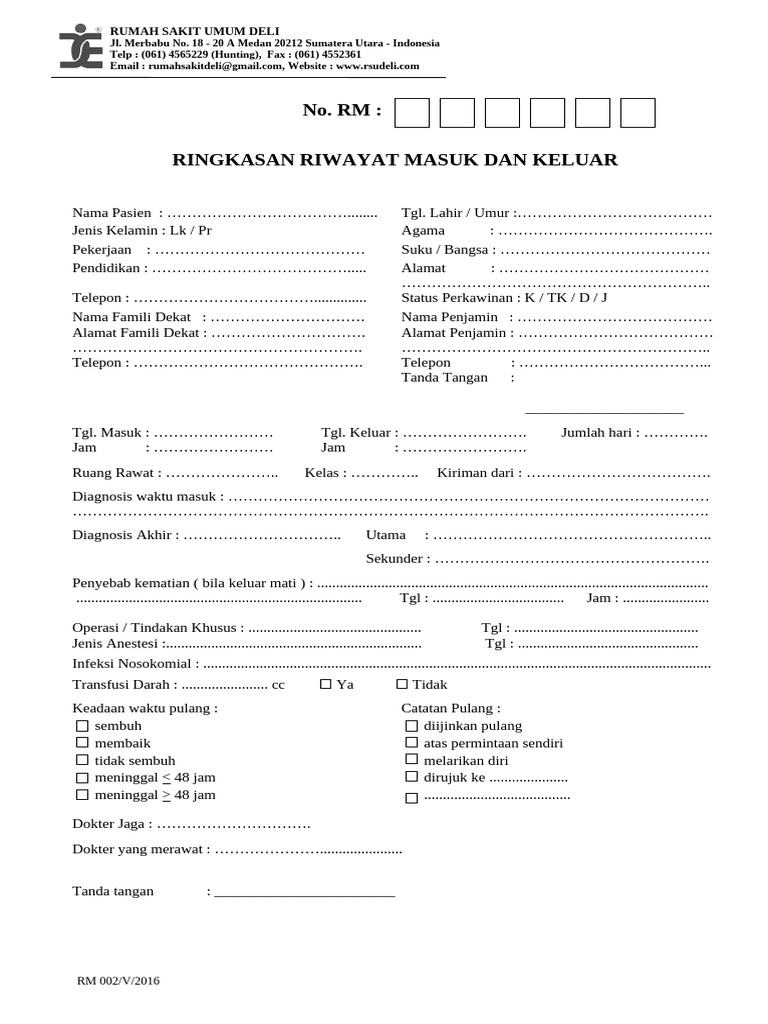 Ringkasan Medis Pasien | PDF