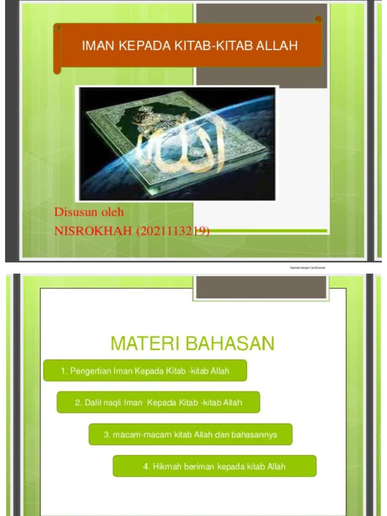 Beriman Kepada Kitab Kitab Allah | PDF