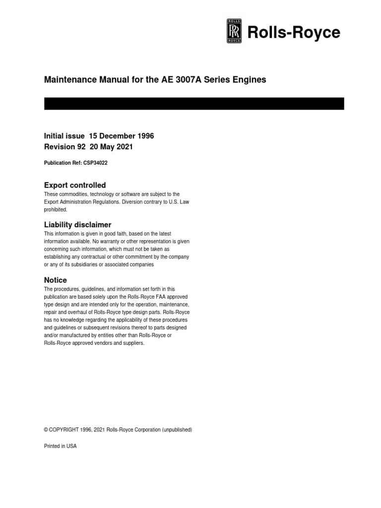 Ae3007a MM CSP34022 Rev 92 | PDF