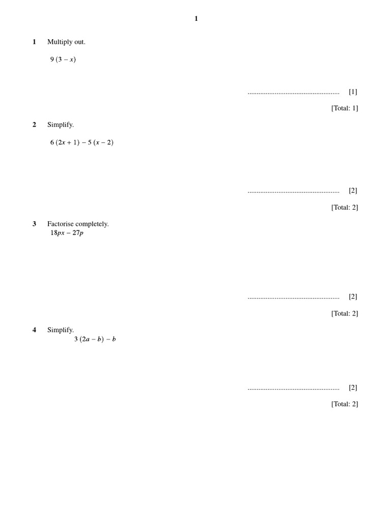 Algebra Review 2 | PDF | Equations | Area