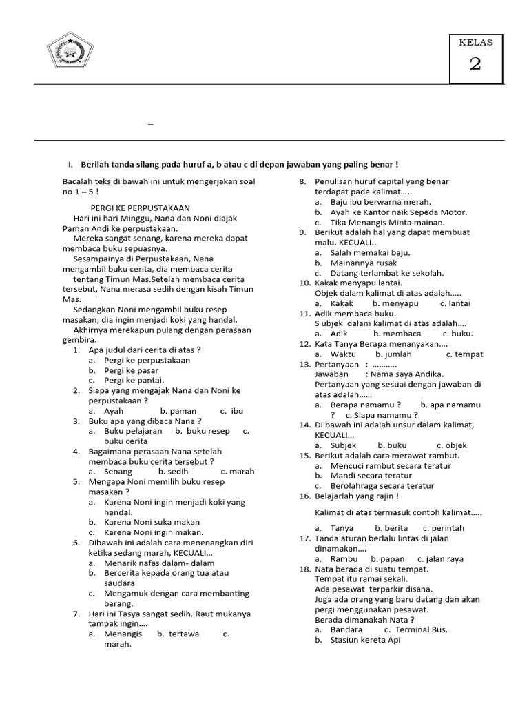 Kelas 2 Bhs. Indo | PDF