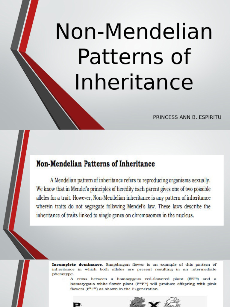 Non-Mendelian Inheritance Patterns | PDF