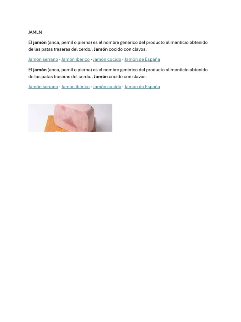 Jamon | PDF