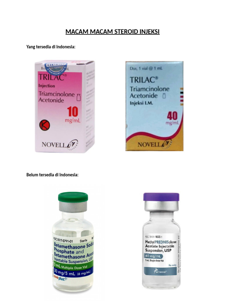 Macam Macam Steroid Injeksi | PDF
