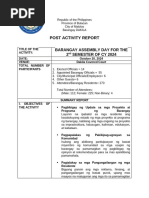 Template For The State of The Barangay Address | PDF