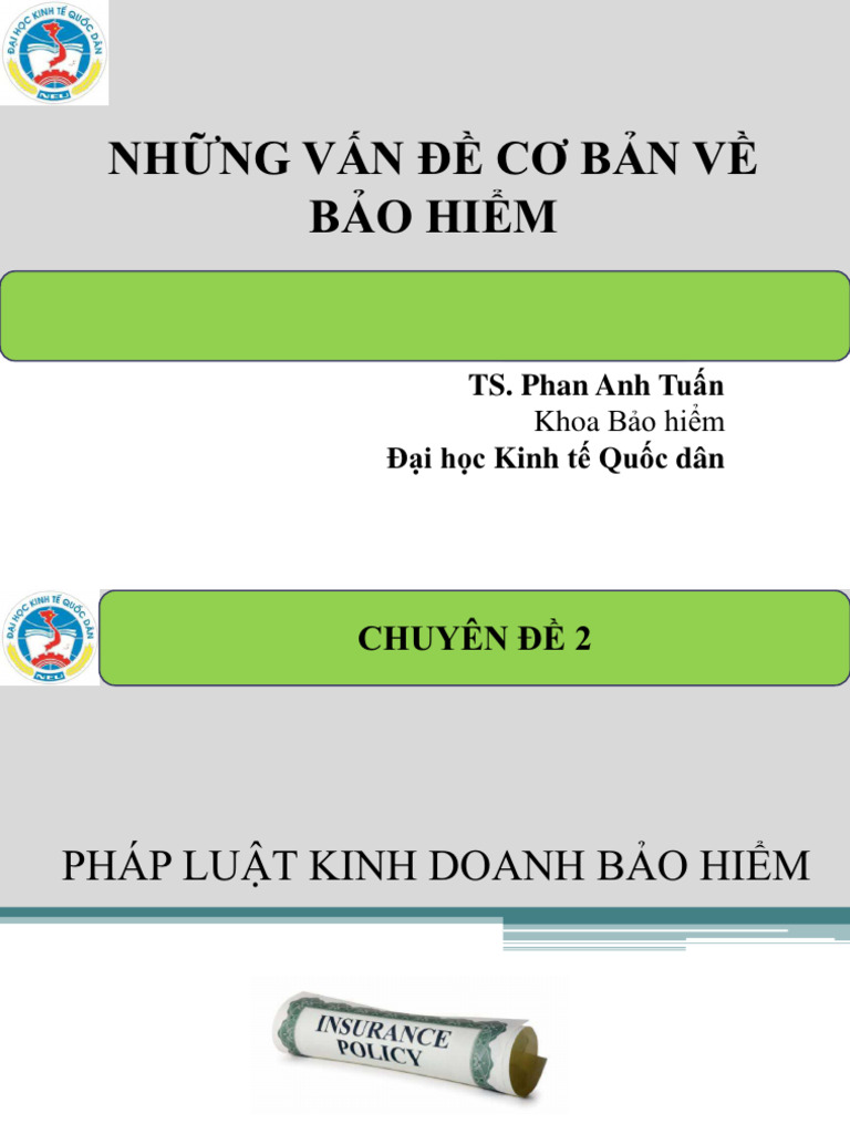 Khoa Bao Hiem NEU - C2 Phap Luat KDBH | PDF