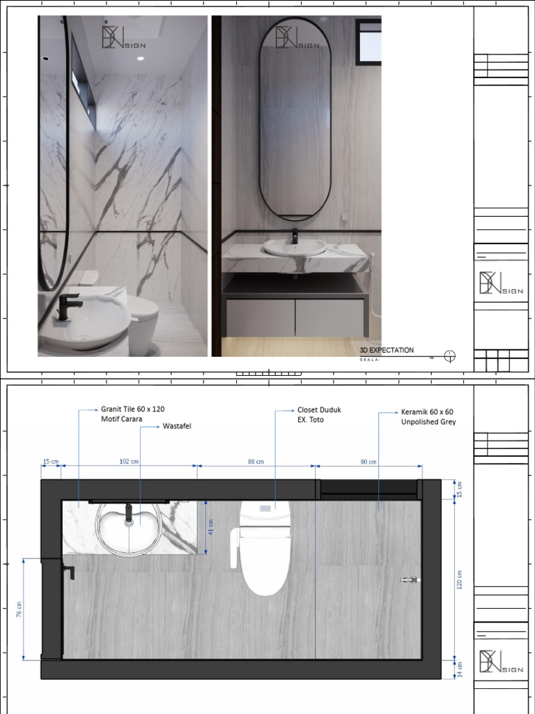Gambar Kerja Kamar Mandi | PDF