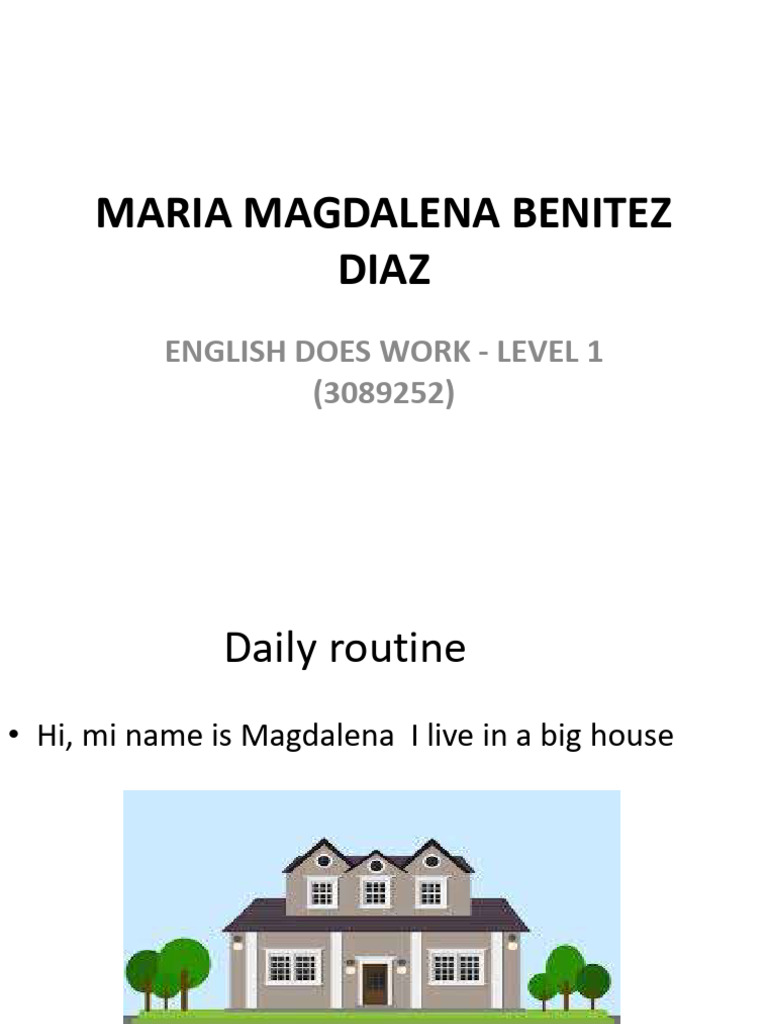 Presentacion Rutina Diaria AA1-EV03 | PDF