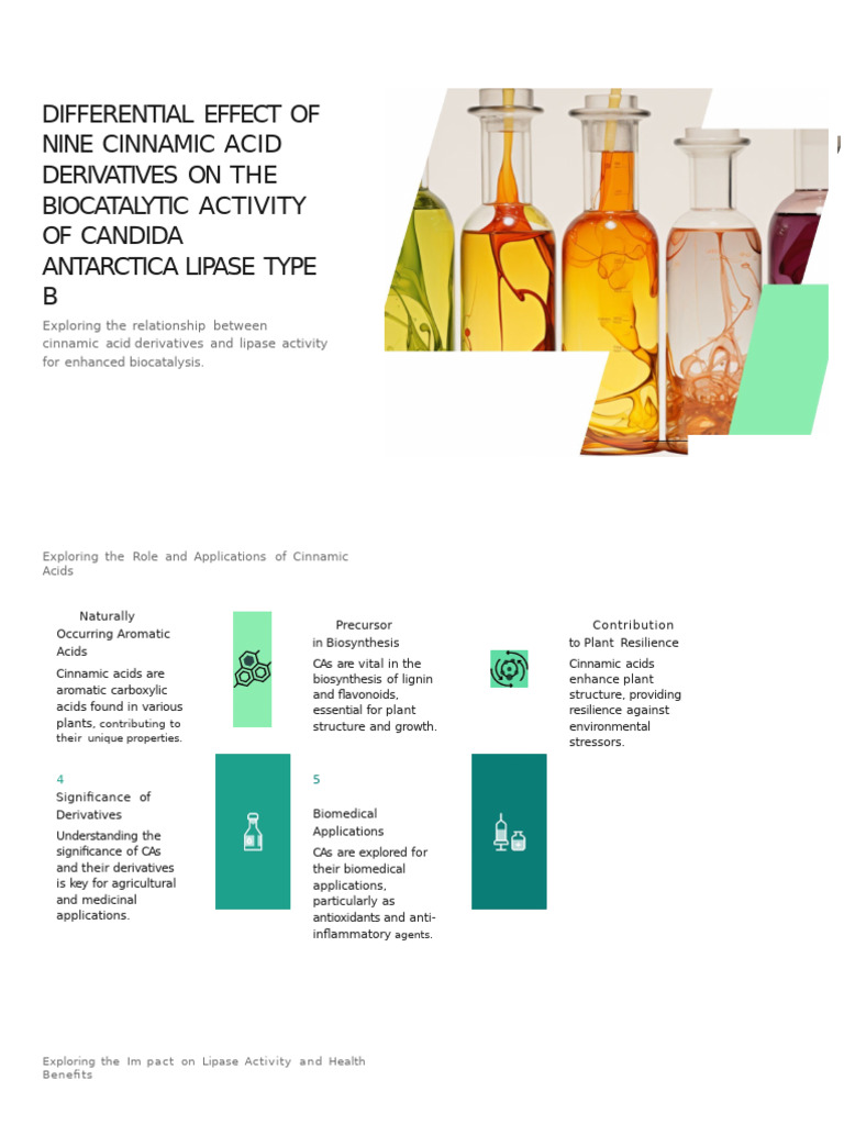 Differential Effect of Nine Cinnamic Acid Derivatives On The Biocatalytic Activity of Candida ...