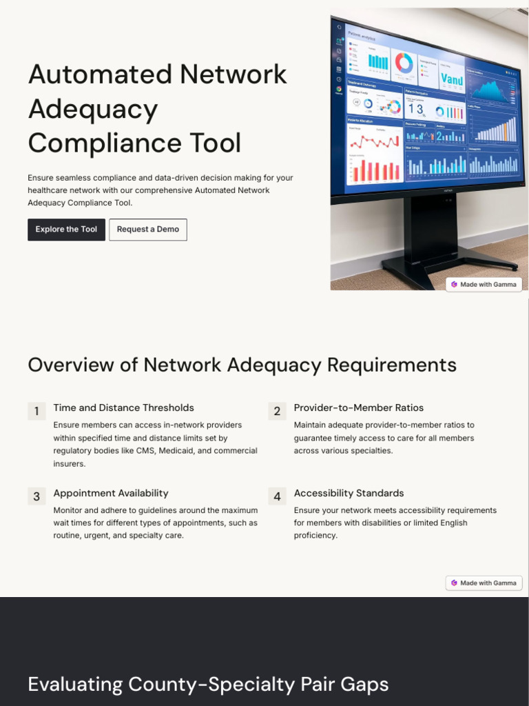 Automated Network Adequacy Compliance Tool | PDF | Regulatory ...