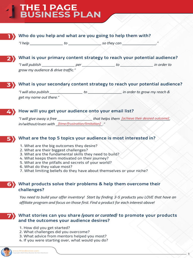 1 Page Business Plan - Bundle | PDF | You Tube | Search Engine Optimization