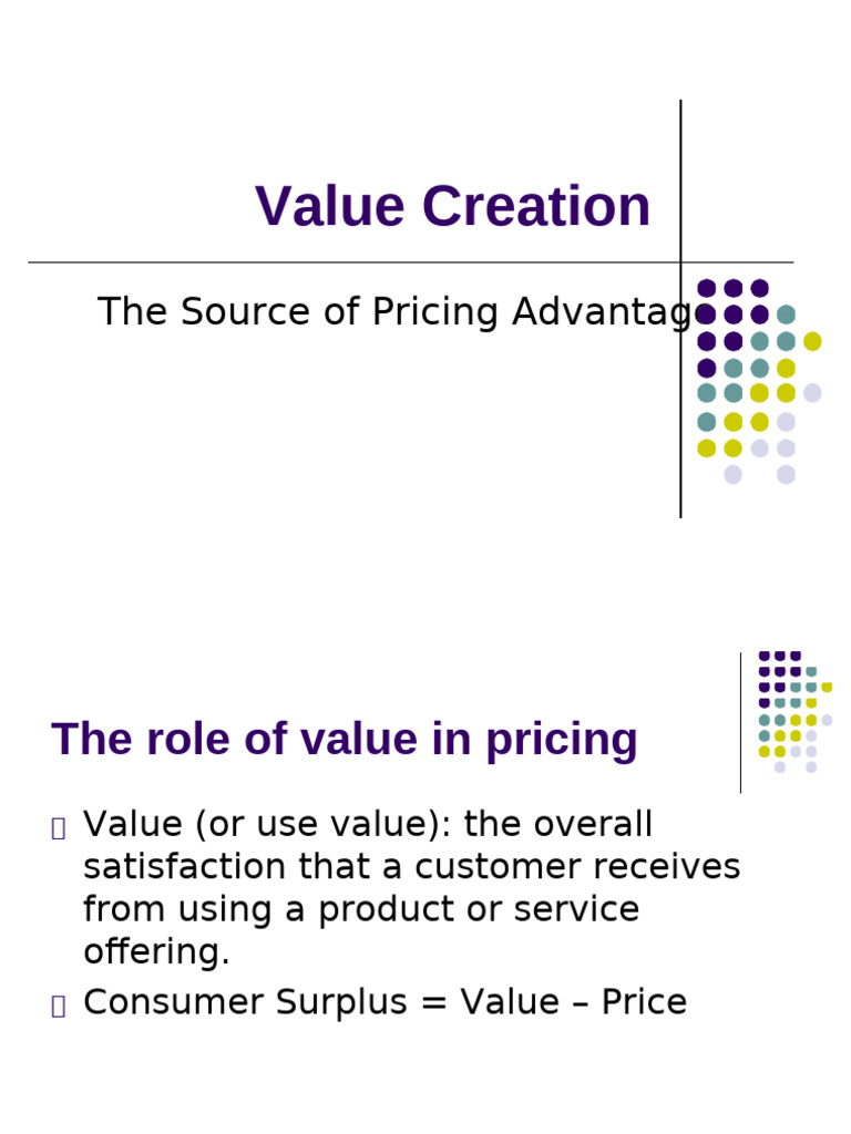 Chapter 2-Value Creation (1) | PDF | Value (Economics) | Market ...