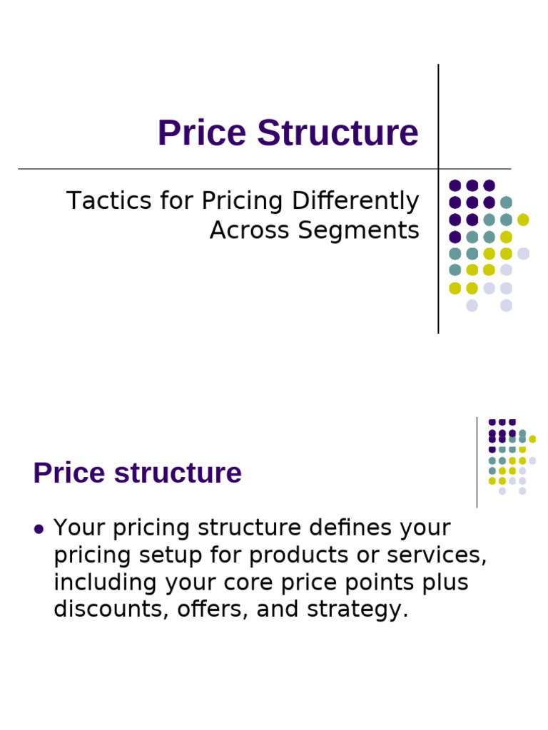 Chapter 3 - Price Structure | PDF | Pricing | Prices