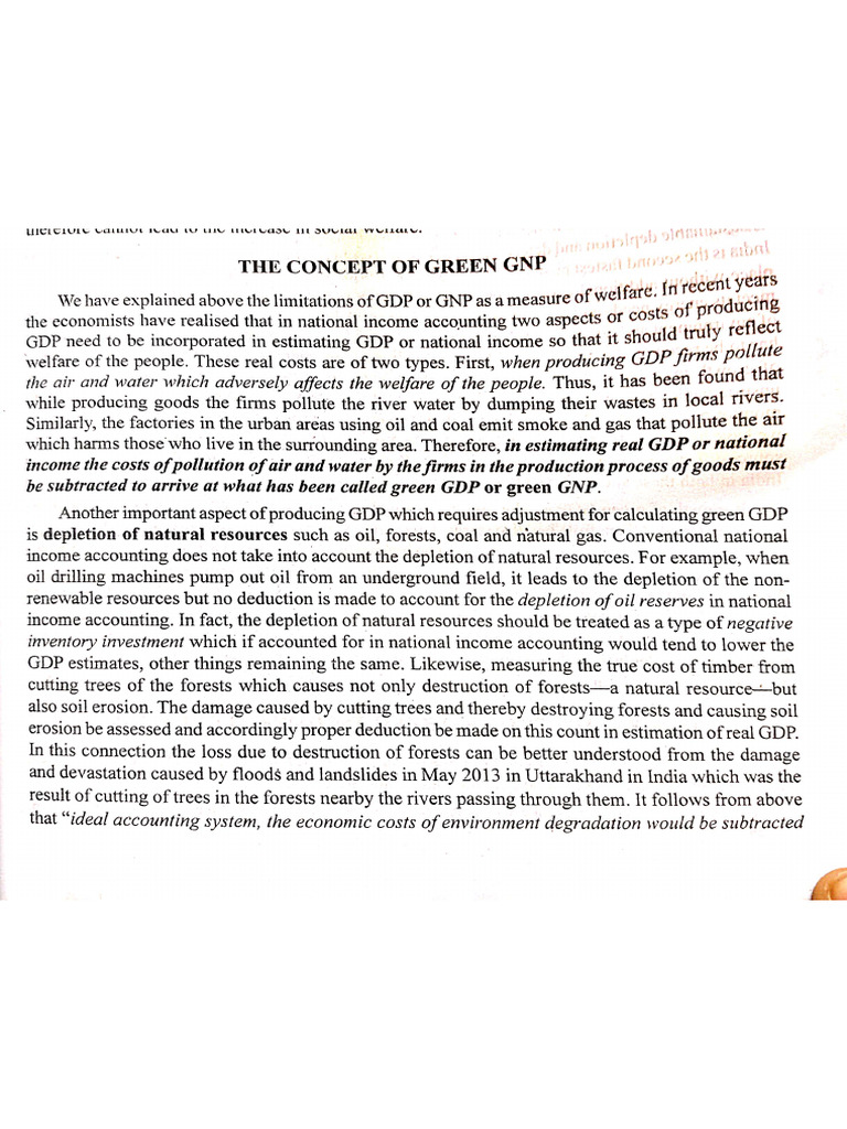 Concept of Green GDP | PDF