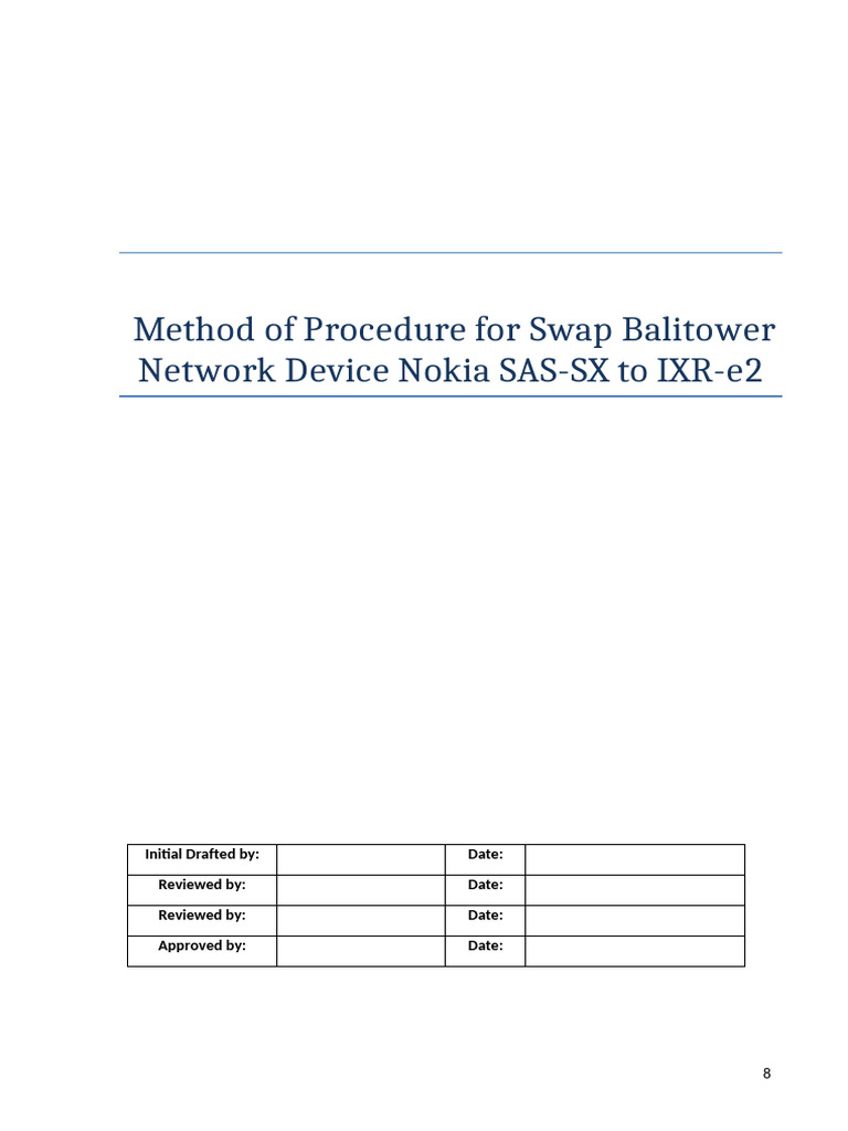 MOP ACTIVITY Swap Switch To IXR-e2 at MMR 1 Batu Ceper | PDF | Computer ...