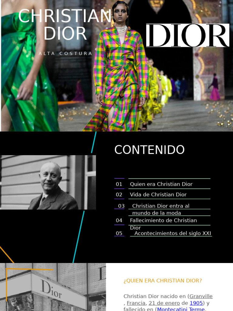 Christian Dior: Vida y Legado | PDF | Moda | Diseño de moda