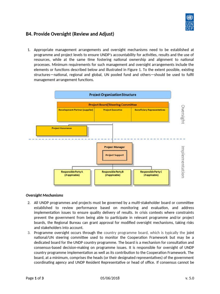 PPM - Implement - Provide Oversight | PDF | United Nations Development ...