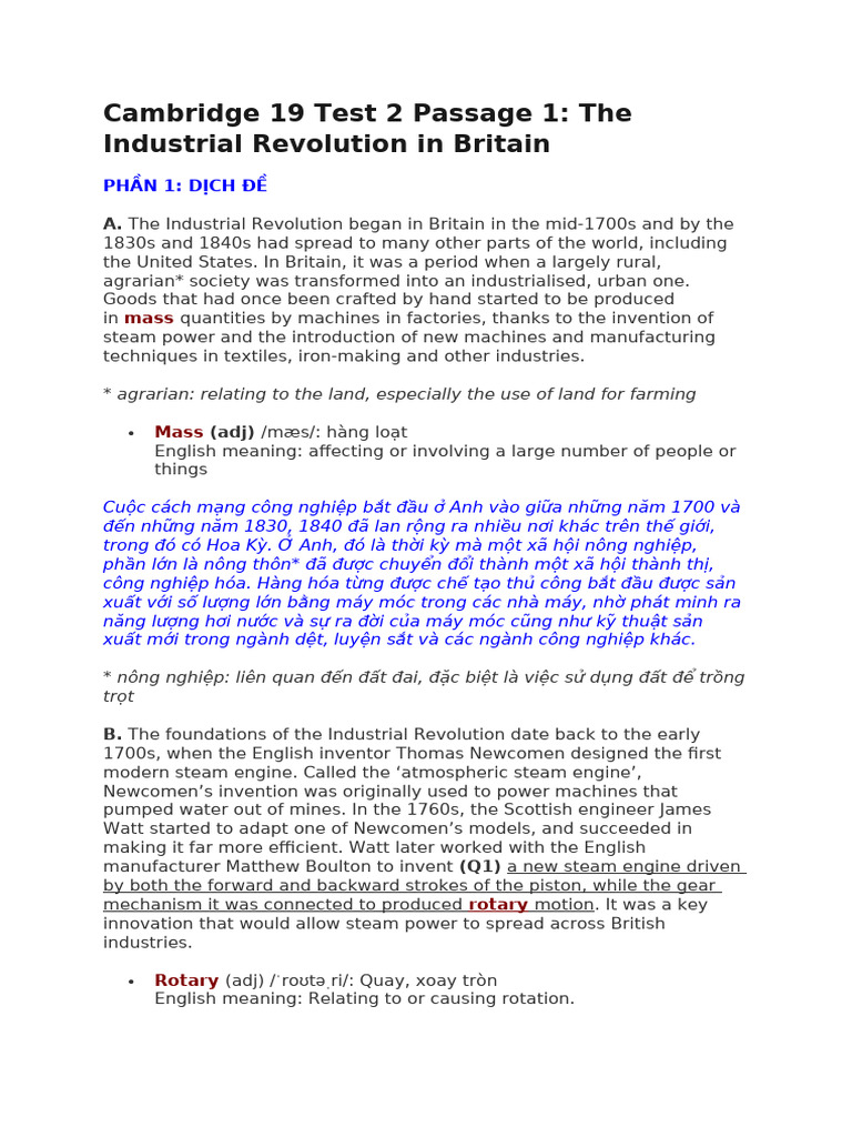 Cambridge - Reading Test 2 | PDF