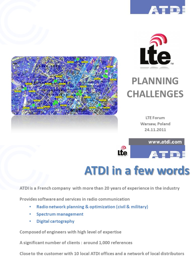 Atdi Lte Planning Challenges | PDF | Electromagnetic Interference | Lte (Telecommunication)