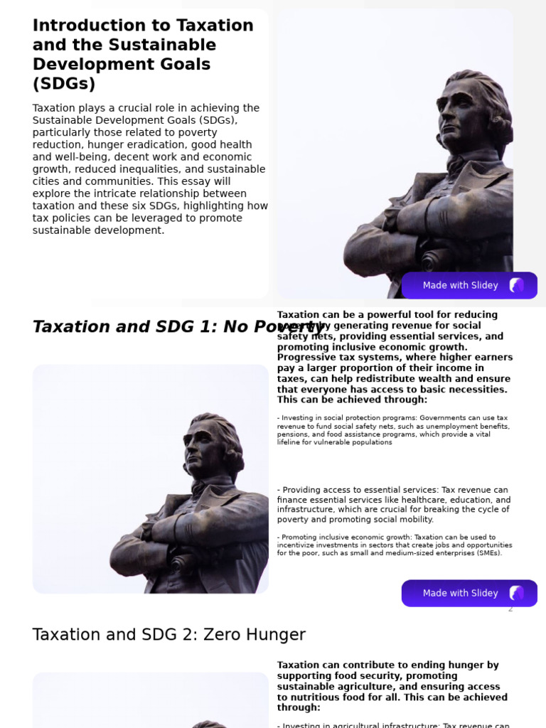 Taxation and The Sustainable Development Goals (SDGS) | PDF | Taxes ...