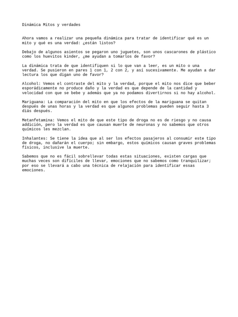 Dinámica Mitos Y Verdades Pdf