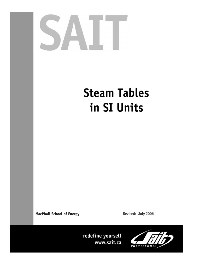 SI Steam Tables | PDF