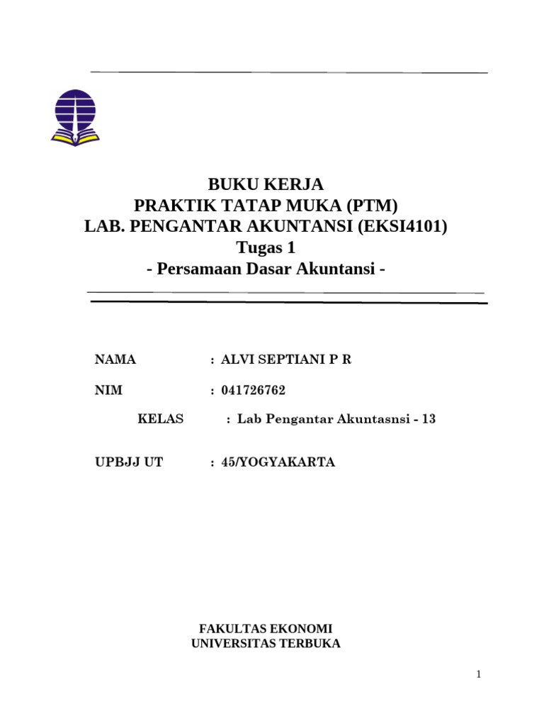 3-Buku Kerja PTM Tugas 1 - Lab PA | PDF