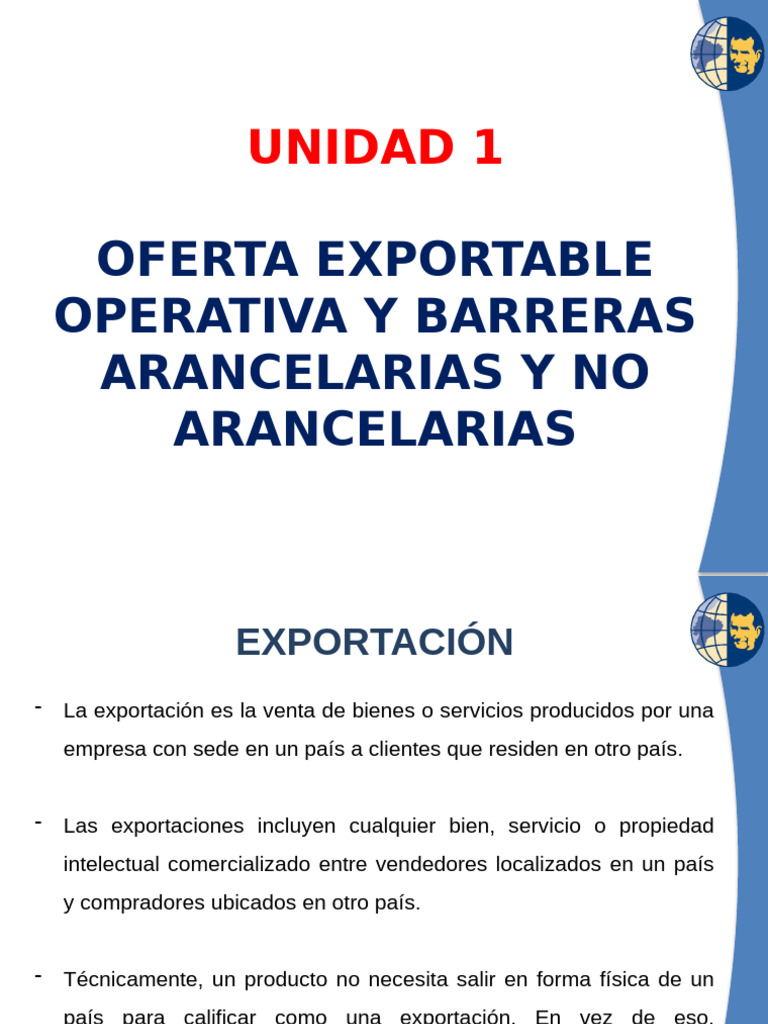 U1 - Oferta Exportable Operativa | PDF | Exportaciones | Mercado (economía)
