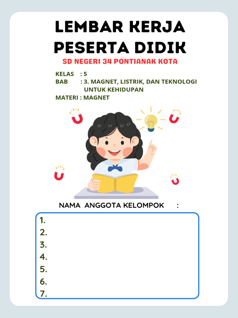 LKPD Magnet Kelas 5 | PDF