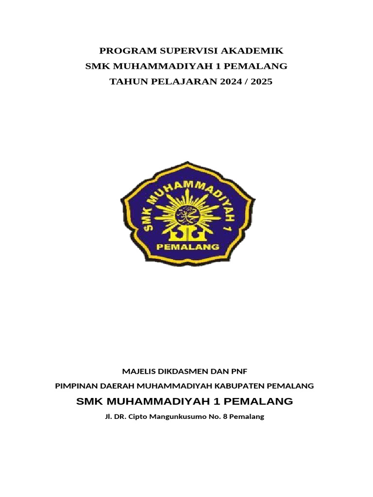 Program-Supervisi-Akademik 2024 2025 | PDF | Bisnis