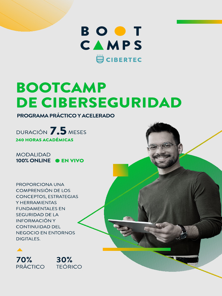 Brochure Bootcamp Ciberseguridad - Sin Inicio | PDF | La seguridad informática | Seguridad