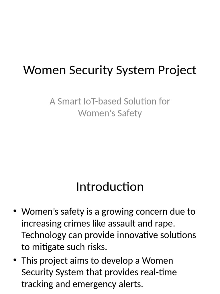 Women Security System Project PPT Revised | PDF | Games & Activities