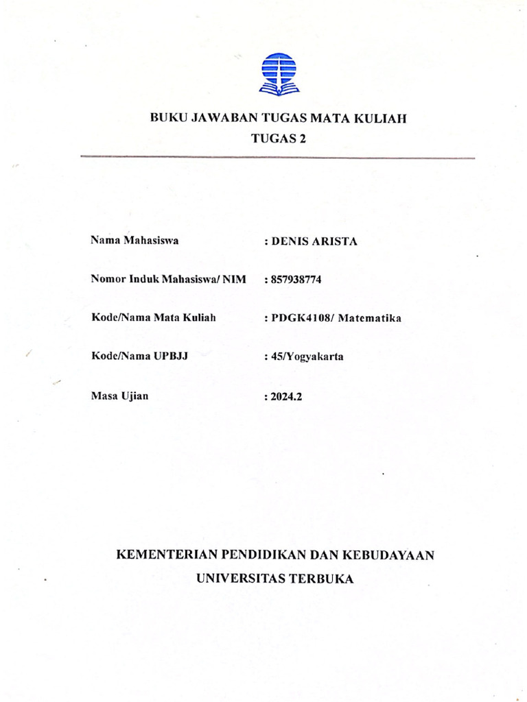 TT2 - Denis Arista - 857938774 - PDGK4108 | PDF