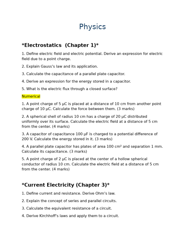 physics | PDF | Capacitance | Capacitor